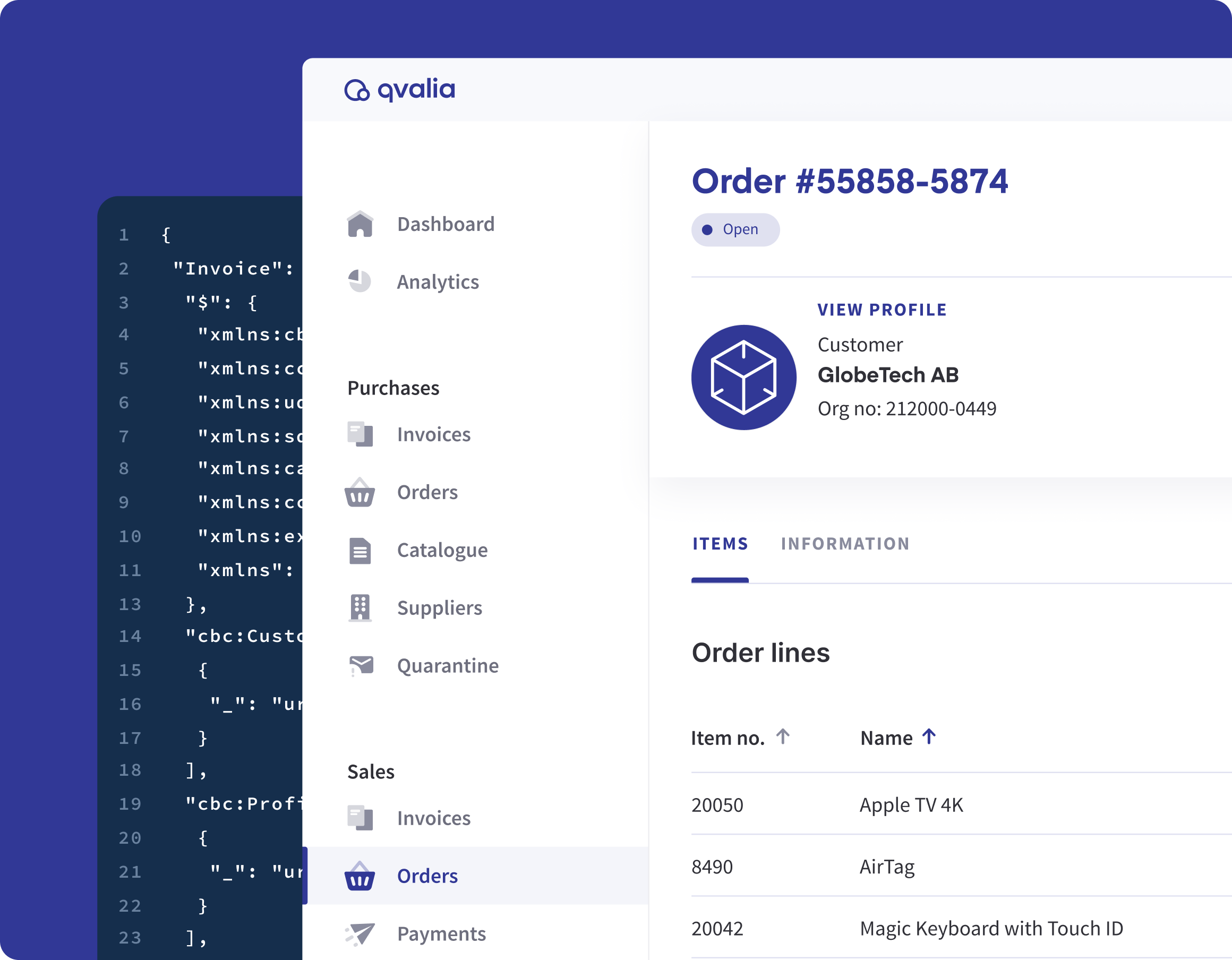 E-orderhantering | Qvalia SE